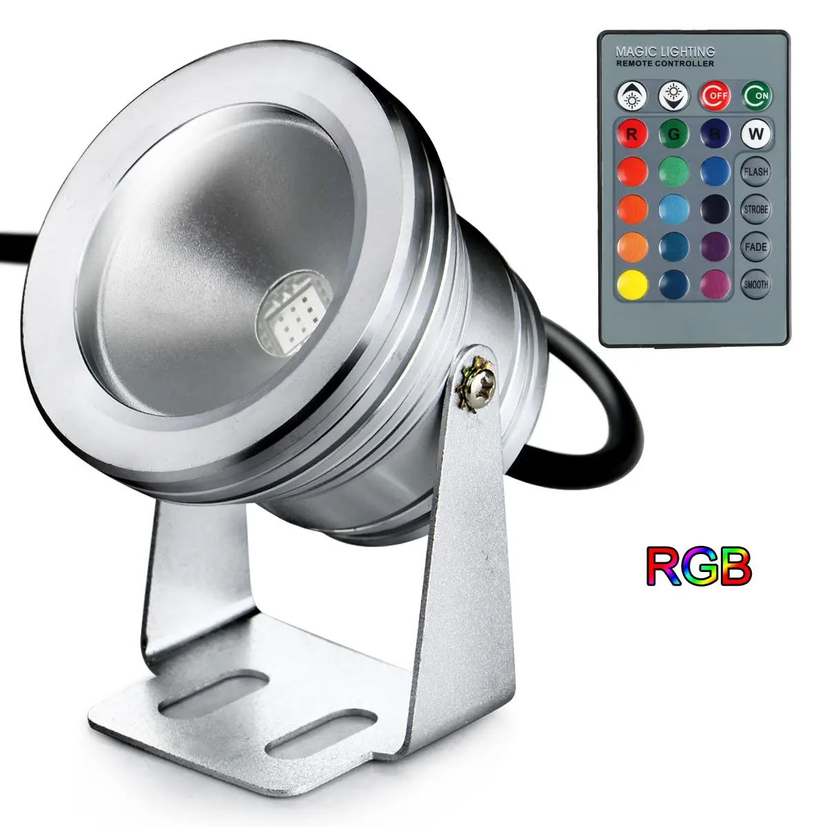 Projector Lamp 180 Degree Rotating 4 LED Color RGB Waterproof LED ...