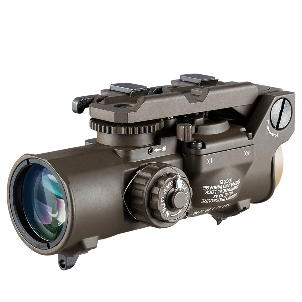Tactical Rifle Scope 1x-4x Fixed Dual Purpose optical sight Red ...