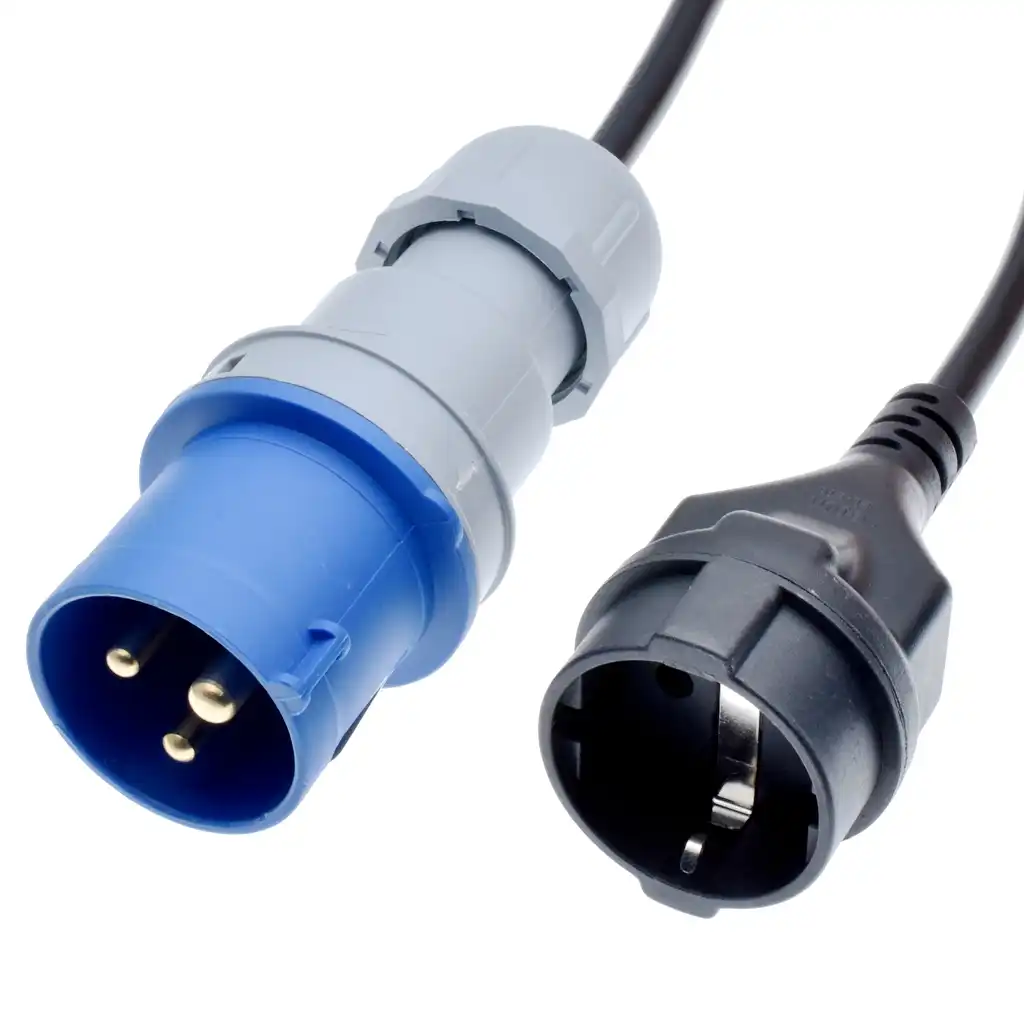 IEC320 C13 female to 16A IEC309 316P6 male IP44 Industrial Extension lead 220V power cord Length ...