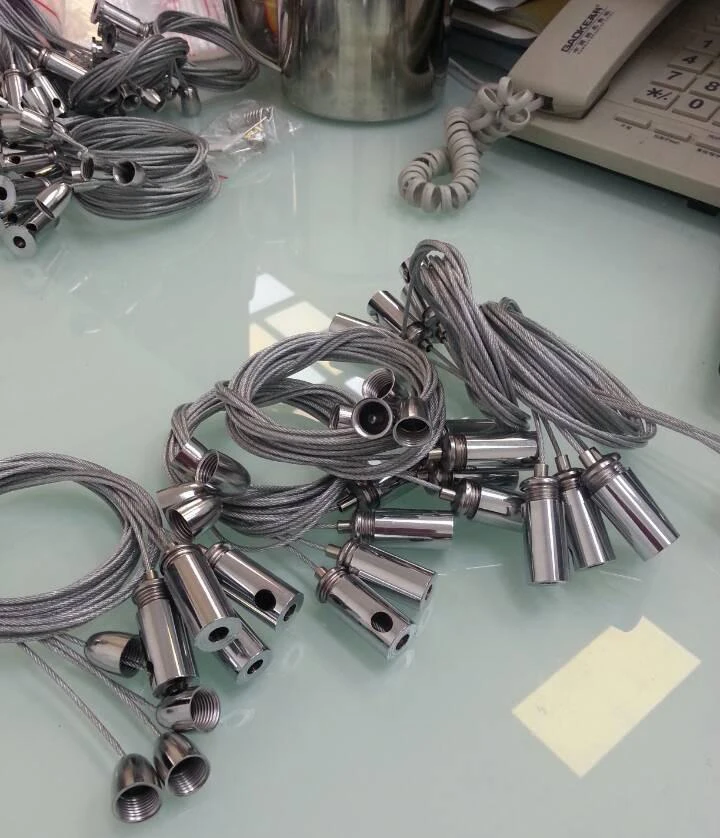 4pcs/lot 1.5m Panel light fittings wire suspension wire LED light ...