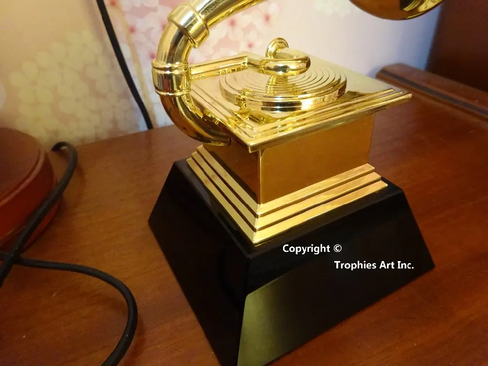Grammy Award Trophy Metal Gramophone Marble Base by NARAS 1:1 Real Size ...