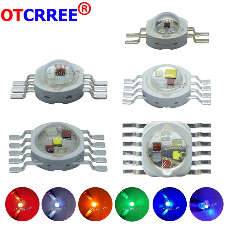 RGB RGBW RGBWY RGBWYV High Power LED Chip 3W 4W 15W 18W Colorful DIY ...