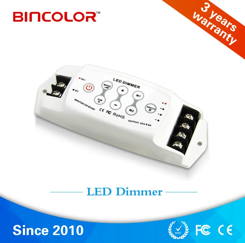 BC 311 12 v 24 V 3 canal 8A PWM LED dimmer con 8 teclas|pwm led dimmer ...
