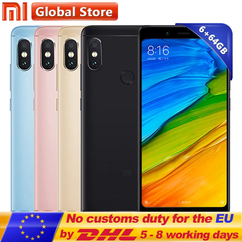 Original Xiaomi Redmi Note 5 6GB RAM 64GB ROM Snapdragon S636 Octa Core ...