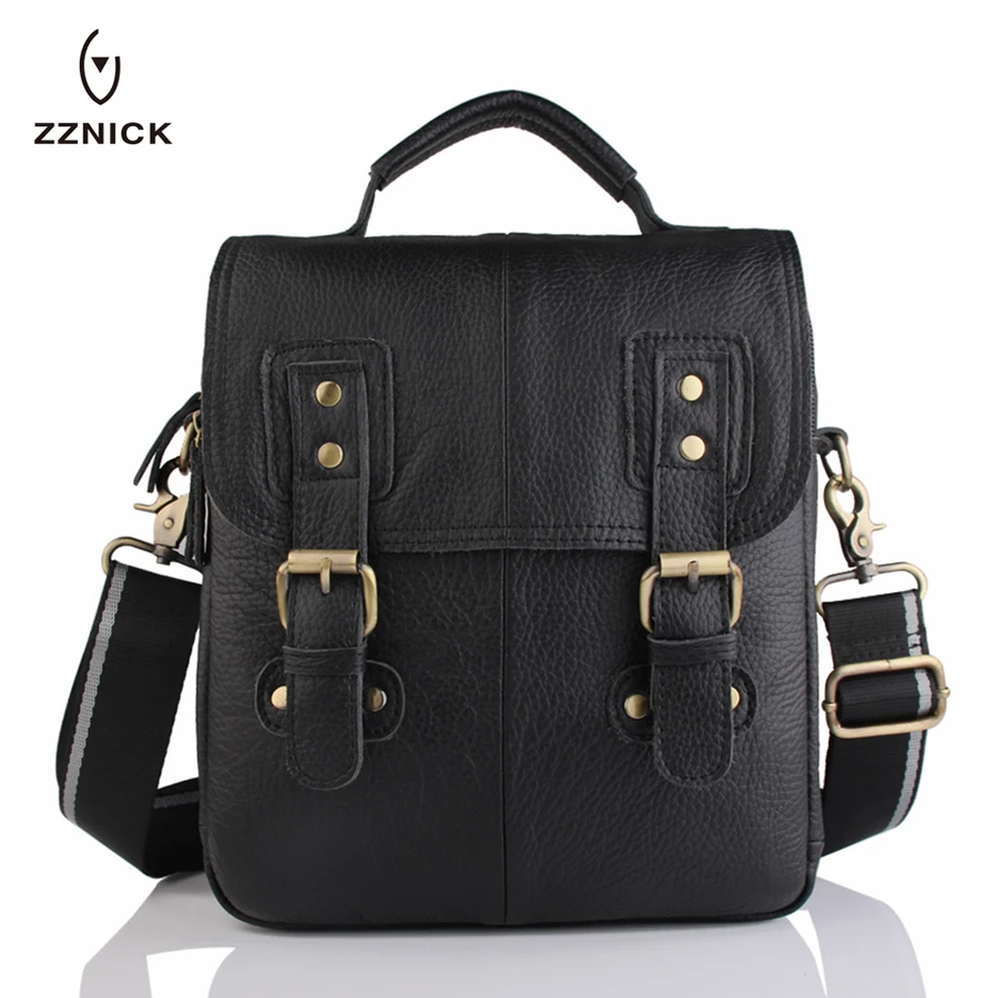 ZZNICK 2019 мужские сумки на плечо из натуральной кожи мужская сумка ...