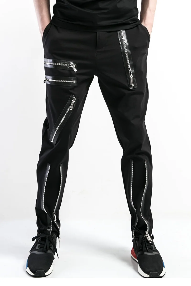Original-design-personality-zipper-decorated-men-s-pants-large-size ...