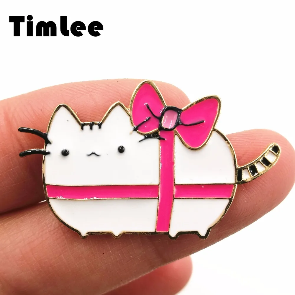 ¡Venta al por mayor! broches metálicos Timlee X204 con diseño de gato ...