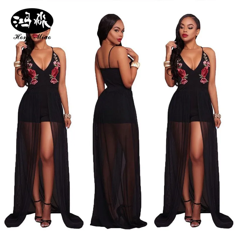 Sex Dress Split Mermaid Women Long Maxi Dress Shawl Cape Strap Stripe