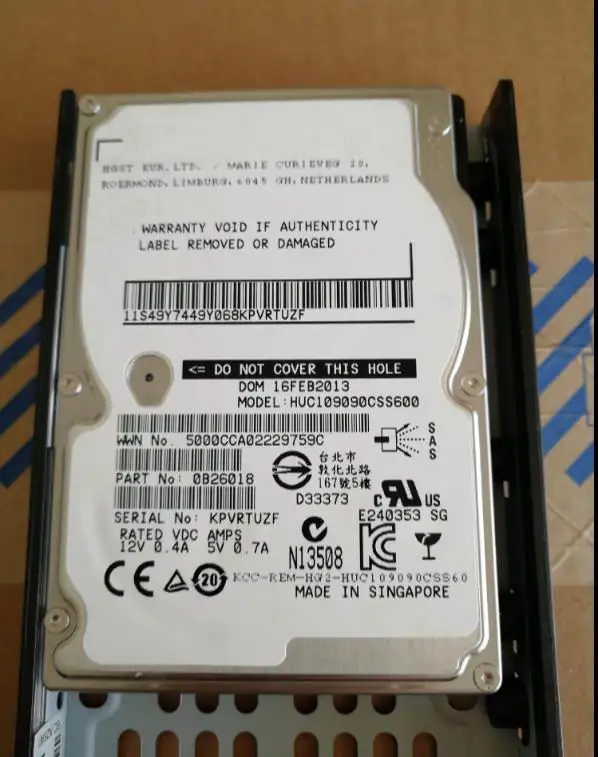 00y2684 00l4568 900g 10k sas v7000 2.5 polegadas garante novo em caixa original. Prometido em ...