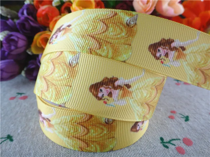 15070465, new arrival 1'' 25mm 20 yards princess Belle printed ...