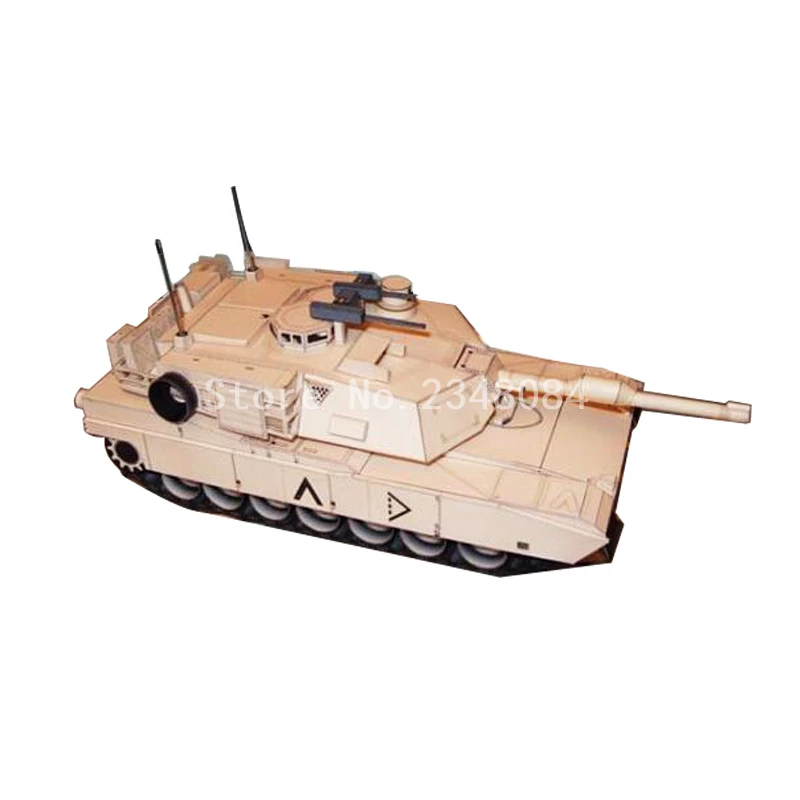World of Tanks 3D Paper Model Desert Camouflage M1A2 Abrams 1:43 Puzzle ...