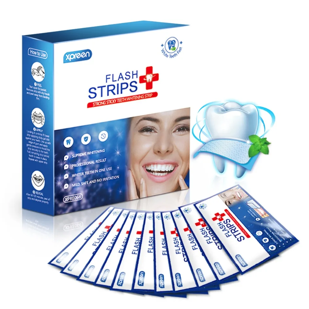 28pcs 14pair 3d White Gel Teeth Whitening Strips Tooth Dental Kit Oral