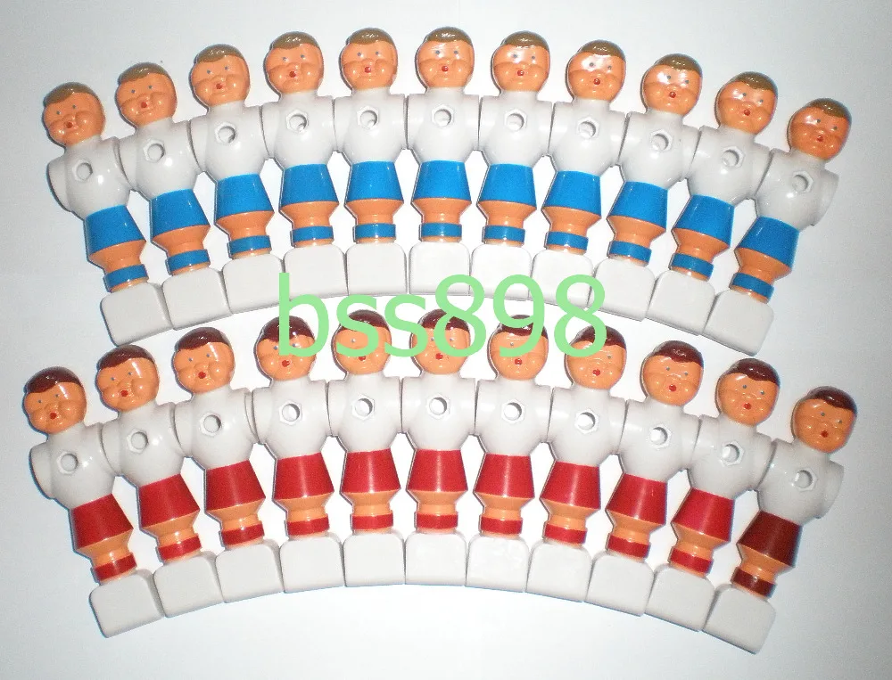 FREE SHIPPING 22pcs/lot red/blue 5/8" rod Foosball Soccer Table ...