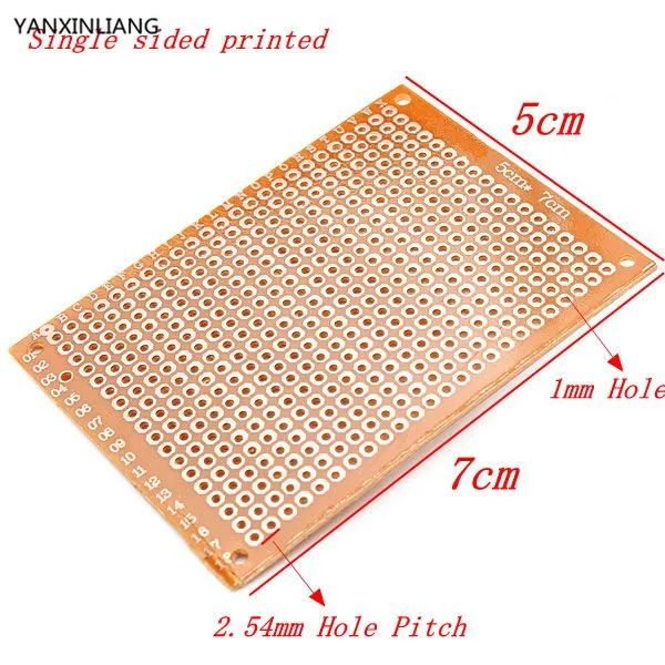 10PCS Blank PCB Breadboard Universal DIY Phototype Board Single Side ...