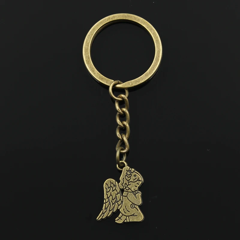 New Fashion Keychain 24x17mm praying angel Pendants DIY Men Jewelry Car ...
