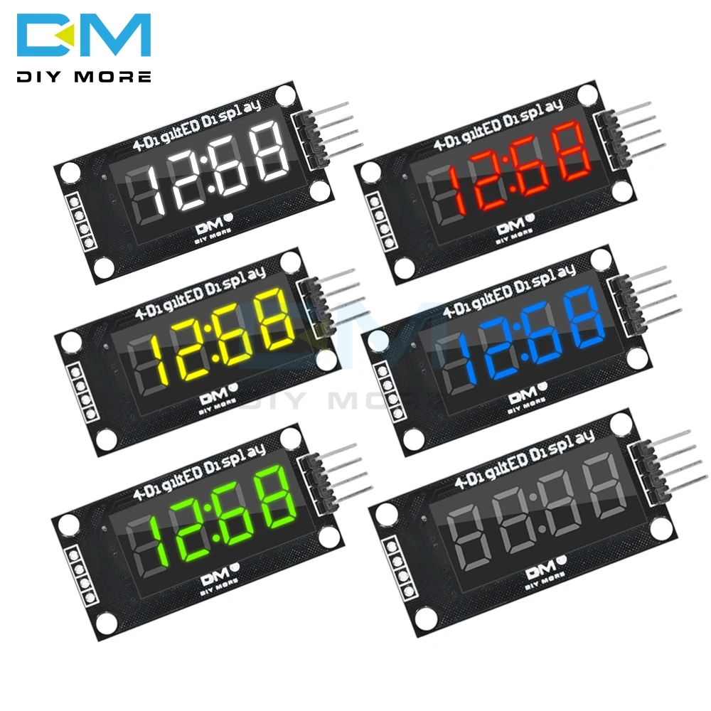Display Digital Led Tubo Relógio Módulo Placa Led Para Arduino Com ...