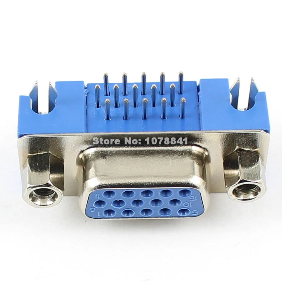 10 개 D SUB 15 핀 직각 여성 VGA PCB 커넥터 3 행 유형 3.08|l connector|row pin ...
