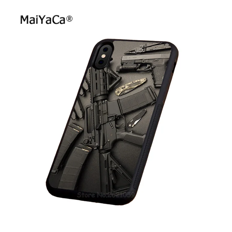 Nice weapons rifle guns soft edge phone case for iphone 5s se 6 6s plus ...