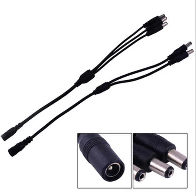 2pcs CCTV Security Camera Connector 1 DC Female Extension Wires ...