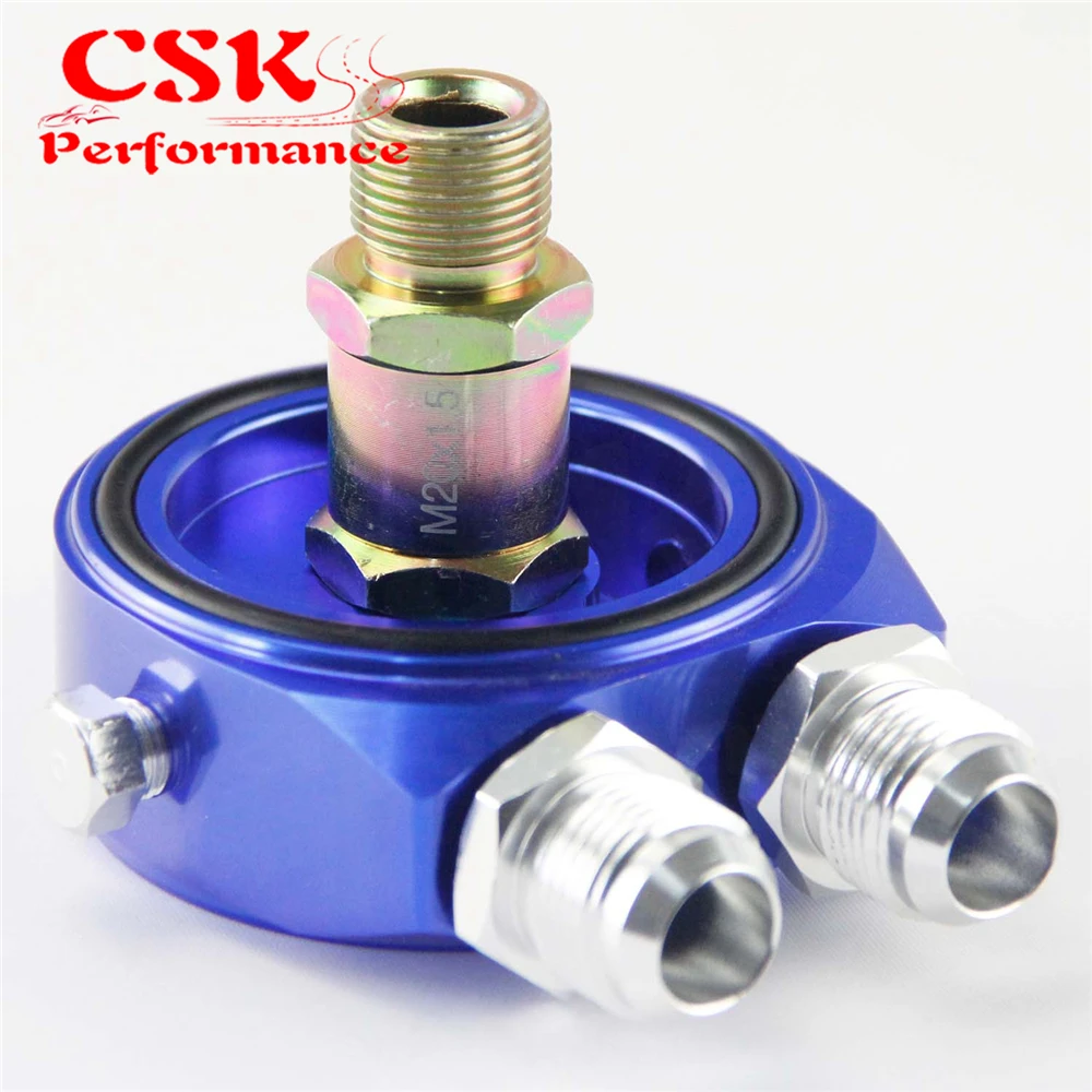 Universal AN10 Oil Filter Sandwich Adapter Aluminum For M20 X 1 5MM 3 4