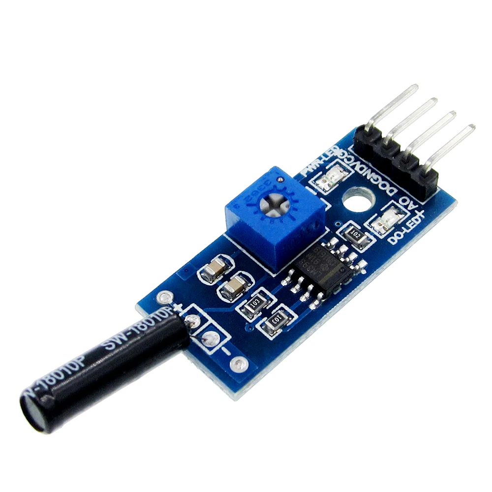 10pcs Lot Vibration Sensor Module Normally Opened Type Sw18010p Vibration Switch Alarm Sensor