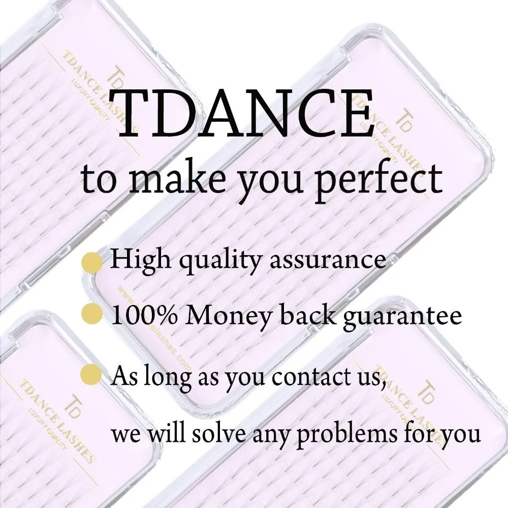 TDANCE короткие Стволовые готовые веера ресницы 5D/0,1 русский объем ...