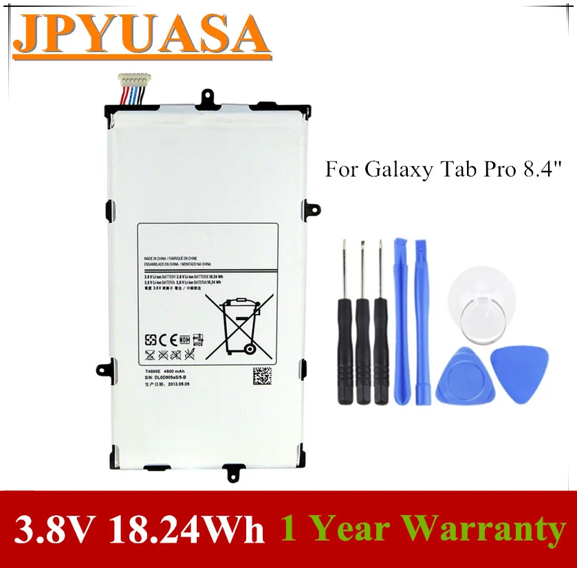 7XINbox 3.8V 18.24Wh 4800mAh T4800E 노트북 배터리 삼성 갤럭시 탭 프로 8.4 "SM T325 ...