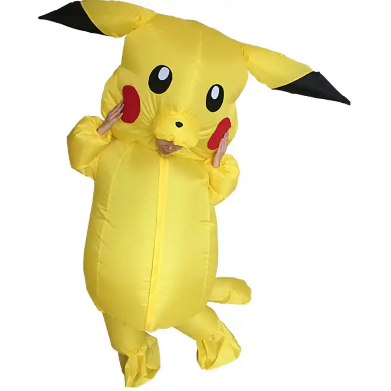 Adults Inflatable Pikachu Costume Pokemon Cosplay Halloween Costume for ...