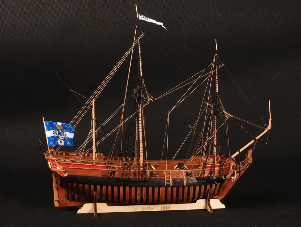 NEW 2.0 Versions Wooden Ship Models Kits Scale 1/48 La Belle 1682 Full ...