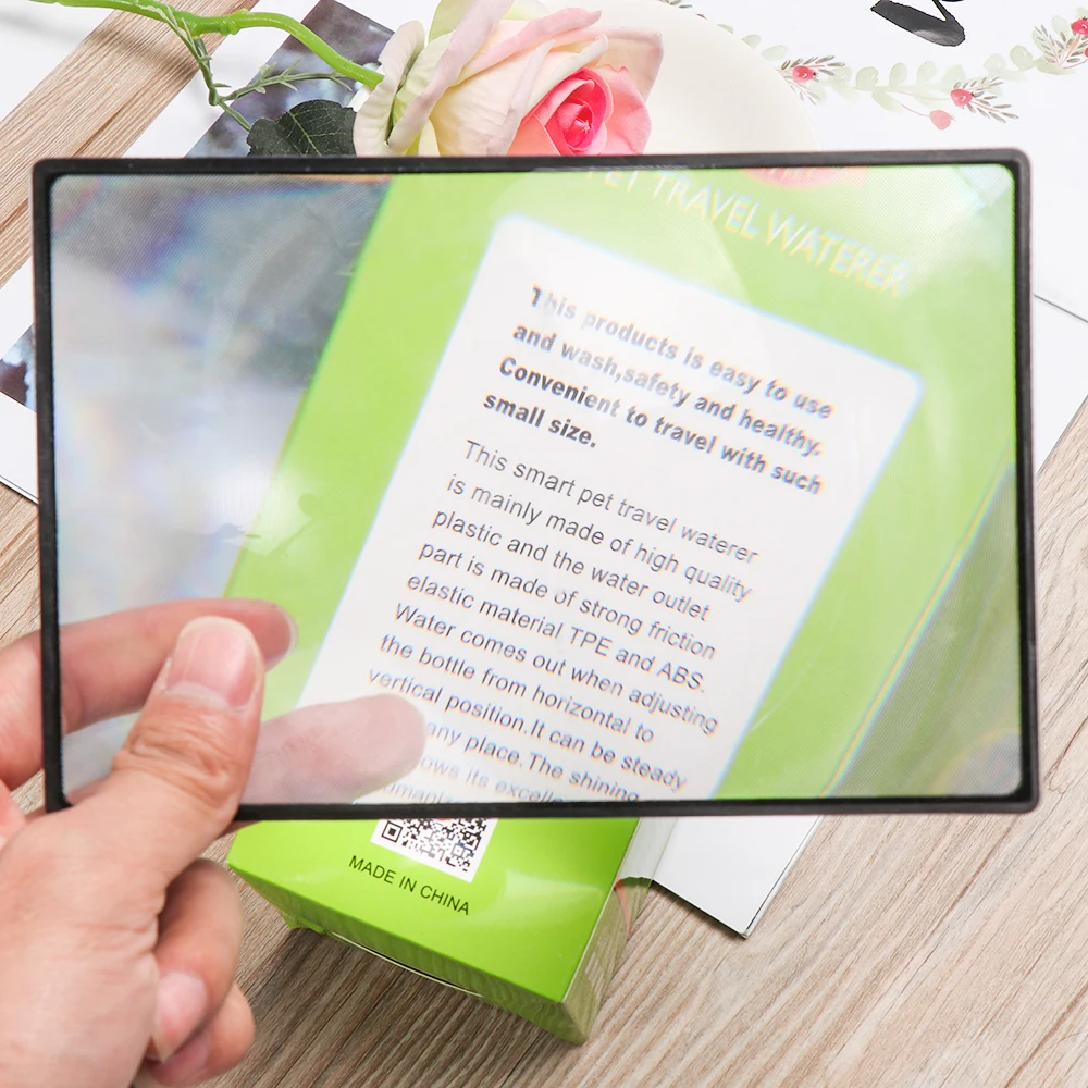 Loupe transparente en PVC X3 grossissement de Page de livre 180x120mm ...