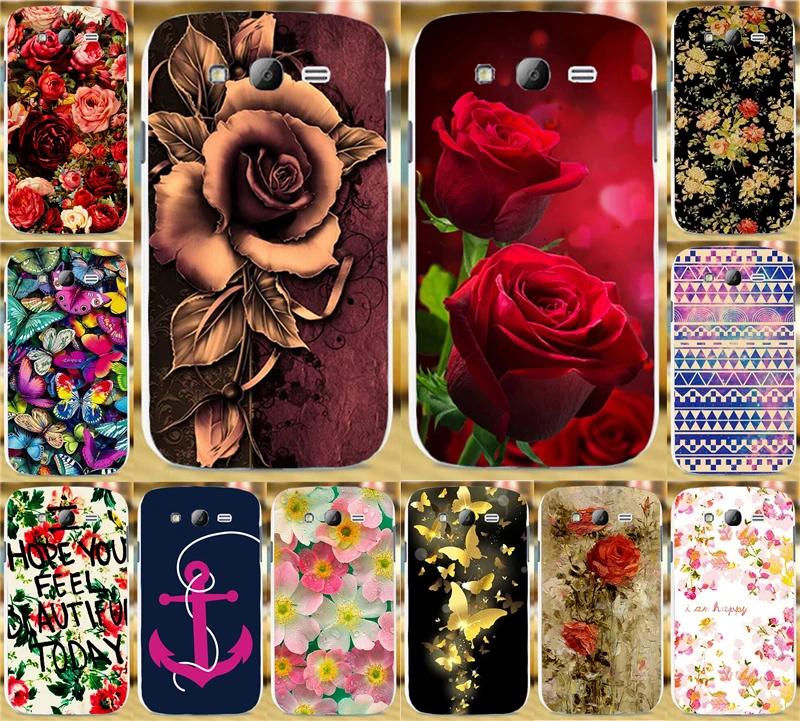 Colorful Flower Rose Tulip Butterly Painted Cases For Samsung Galaxy ...