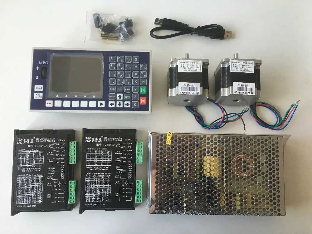 2 axis Small CNC controller kits Stand alone G code USB for cutting ...