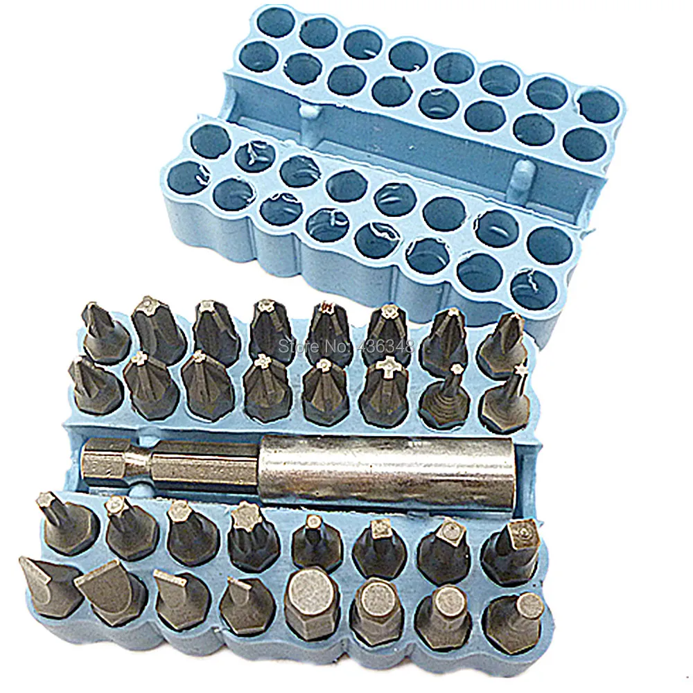 Security Tamper Proof Bit 33pcs Torq Torx Hex Star Spanner Tri Wing Security Insert Bit