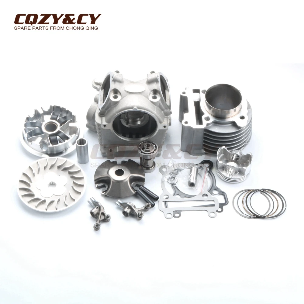 59mm 170cc Racing Big Bore Cylinder & Head Kit & Variator Roller Drive ...