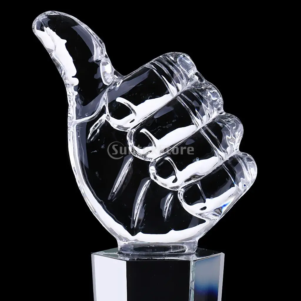 1Pc Sports Competition Award Crystal Trophy Cup Top Thumb 31cm Tall ...