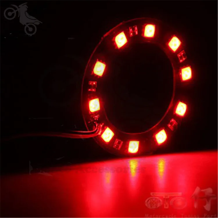 1 PCS red motorcycle angel eyes decals motorbike headlights universal ...