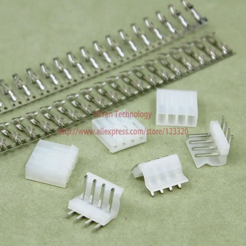 (100sets/lot) Connector Ch3.96 Molex 3.96 4pin Side Entry Pitch:3.96mm ...