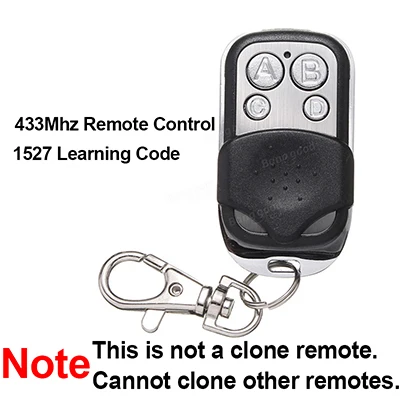 2 channel Gate Garage remote control 433mhz receiver + 433mhz remote ...