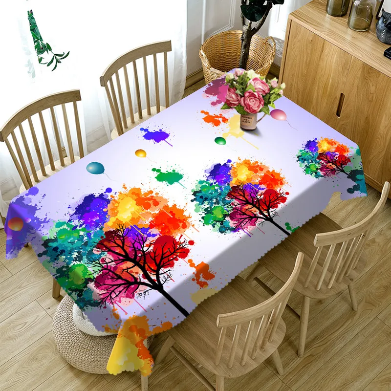 Feather Tablecloth European Functional Table Cloth for Picnic Party 3D ...