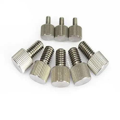 5Pcs-M3-M4-Stainless-Steel-Flat-Head-Screw-Hand-Twist-Stigma-Knurled ...