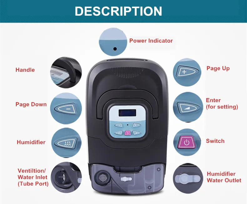 Doctodd GI APAP Machine Best Auto CPAP APAP Ventilator Portable ...