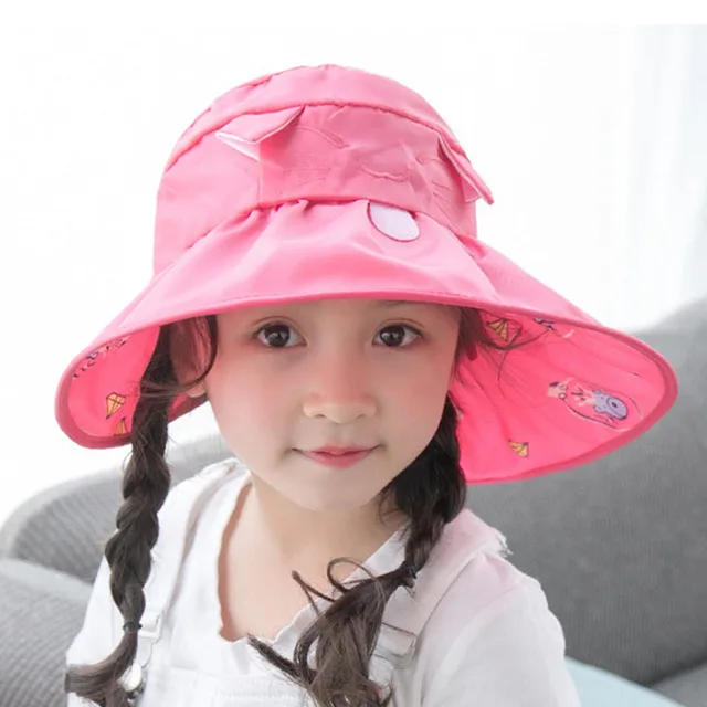 Summer Toddler Girls Sun hat Baby Girls Wide Brim Visor Sun Hat UV ...