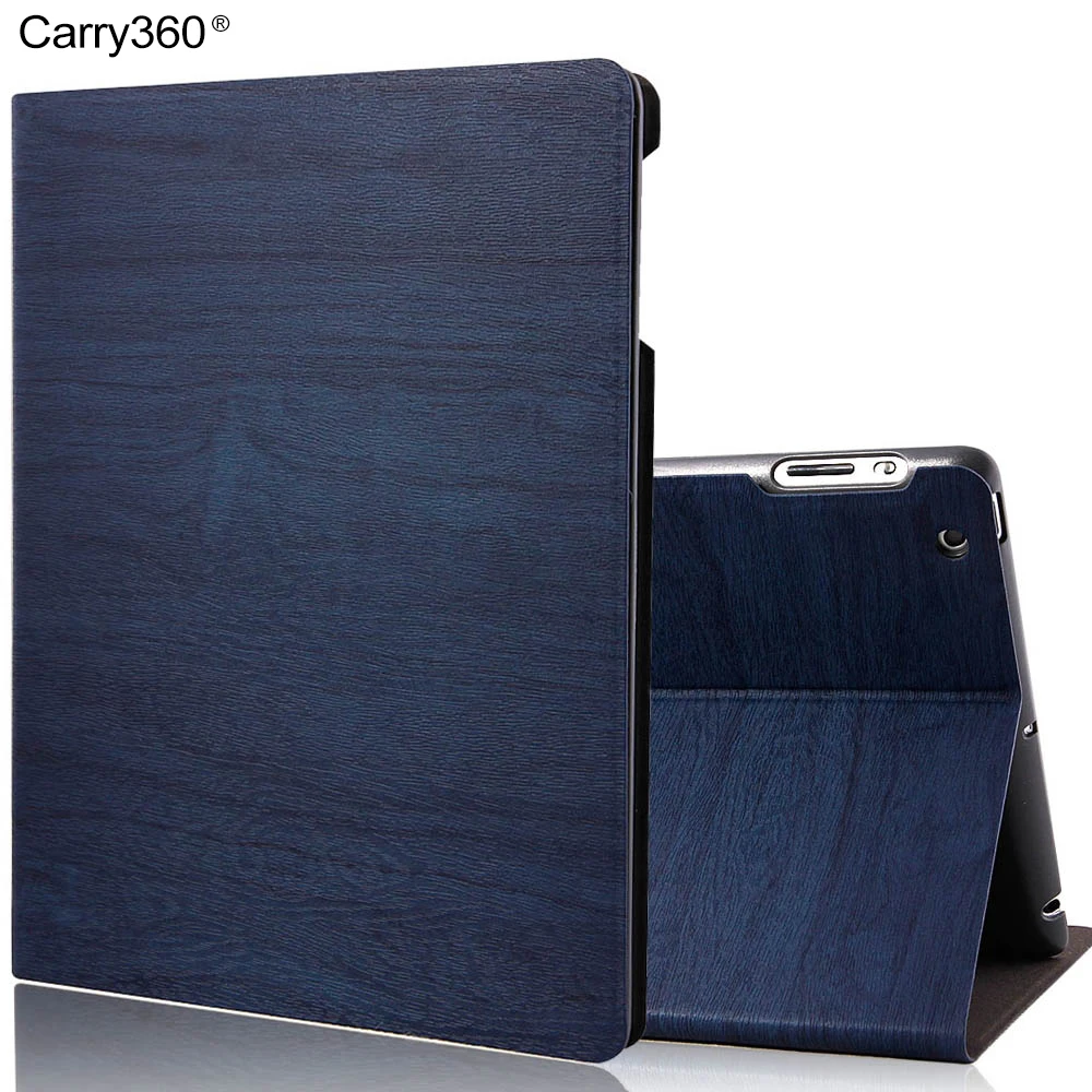 Case for iPad Air 2, Carry360 High Quality Wood Grain Fabric PU Leather ...