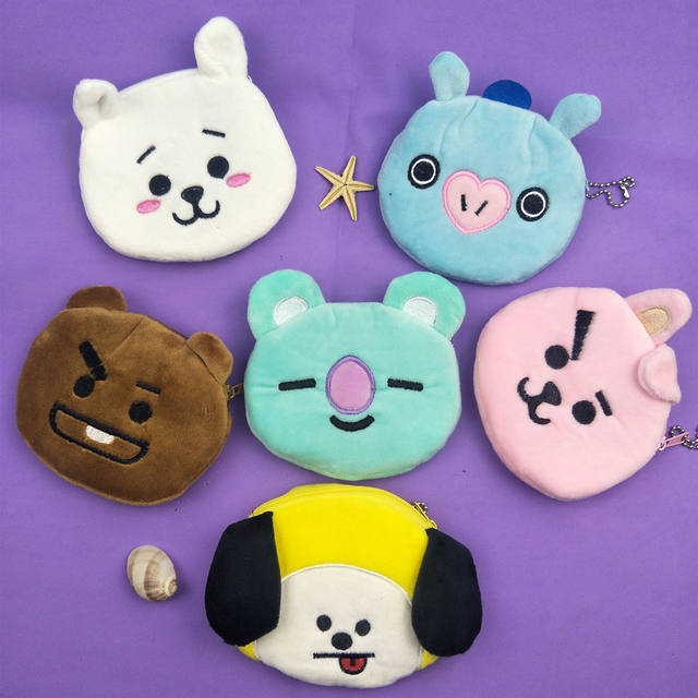 Cartoon Round Plush Coin Purse