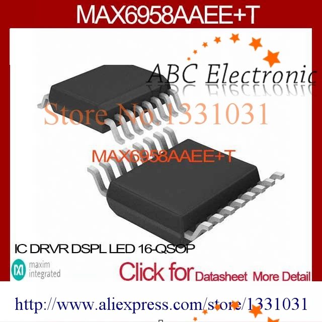 MAX6958AAEE+T IC DRVR DSPL LED 16 QSOP MAX6958AAEE 6958 MAX6958 ...