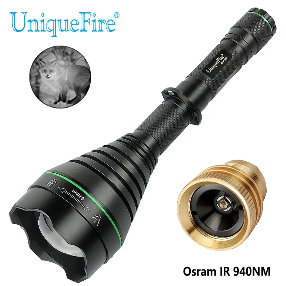 UniqueFire 1508 67mm IR 850nm Infrared LED 3 Modes Flashlight With Drop ...