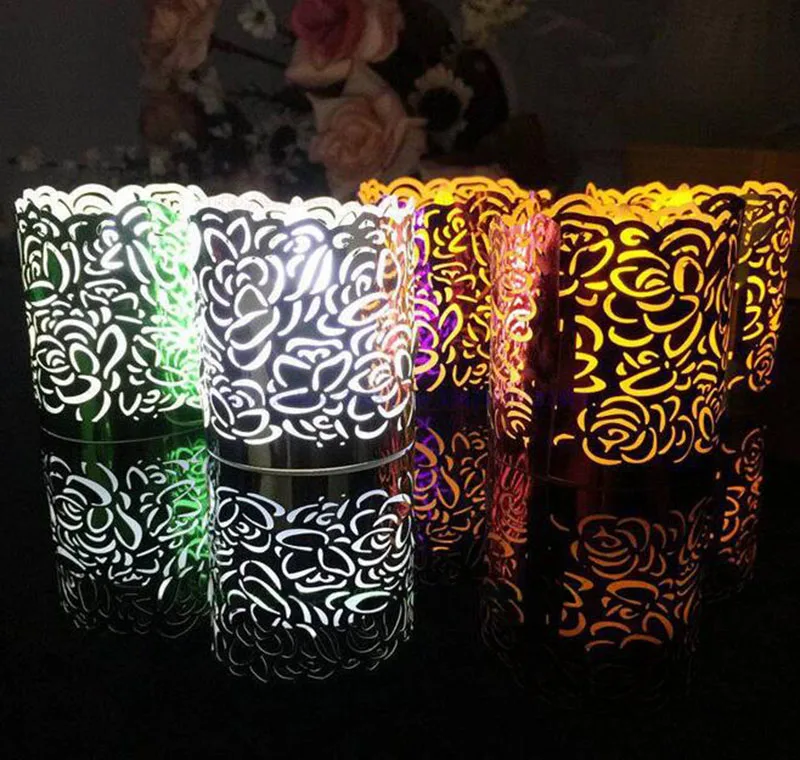 Wholesale 3000pcs/lot creative laser cut paper lampshade LED candle ...