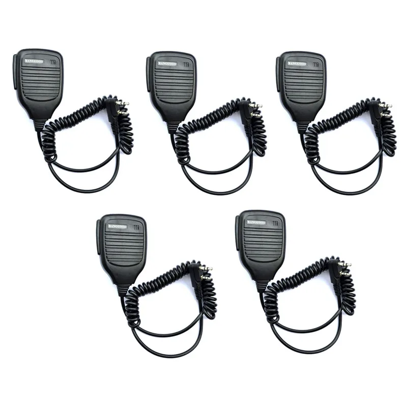 Lot 5pcs 2 Pin K Type Shoulder Remote Handheld Ptt Mic Speaker ...