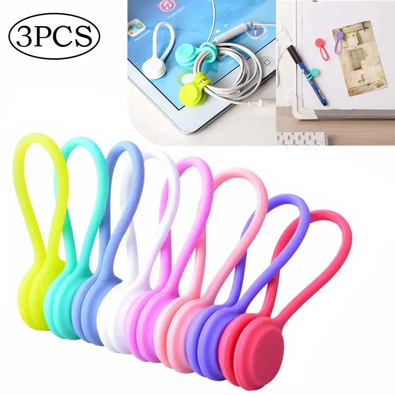 3-10Pcs-Magnetic-Silicone-Earphone-Cord-Winder-Cable-Holder ...