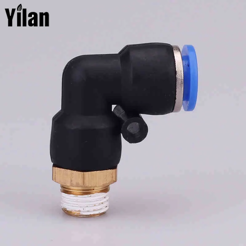 10 pcs PL12 04 12mm To 1/2 BSPT Elbow Male Air Pneumatic Quick Connect ...